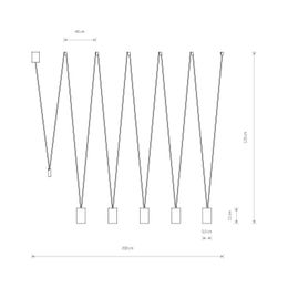 H&auml;ngeleuchte More Eye, f&uuml;nfflammig, schwarz