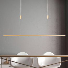 Quitani LED-Pendellampe Tolu, L&auml;nge 119 cm, messing