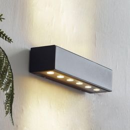 LUCANDE LED-Au&szlig;enwandleuchte Selim, L&auml;nge 30 cm, schwarz