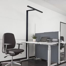 ARCCHIO LED-Büro-Stehlampe Jolinda, T-Form, schwarz, 4.000 K