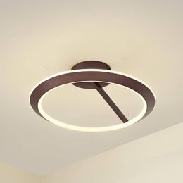LUCANDE LED-Deckenleuchte Eldra, kaffeebraun, &Oslash; 55 cm, CCT