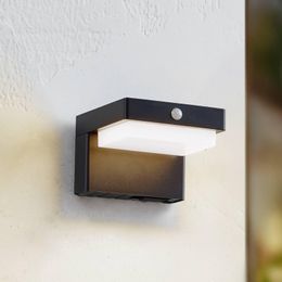 LINDBY LED-Solarwandlampe Eleazar, schwarz, Sensor