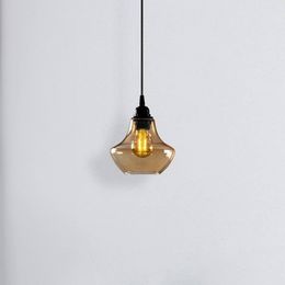 Opviq H&auml;ngeleuchte Gold 050, gold-transparent, Glas, &Oslash; 17 cm