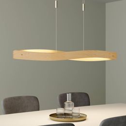 Quitani LED-H&auml;ngeleuchte Lian, eiche/natur