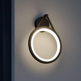 LUCANDE LED-Außenwandleuchte Mirco, 30 cm, schwarz, IP65
