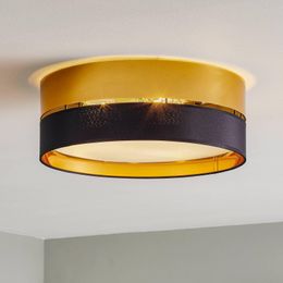 TK Lighting Deckenleuchte Hilton, schwarz/gold, &Oslash; 45cm