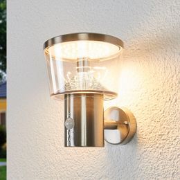 LINDBY LED-Au&szlig;enwandleuchte Antje, Bewegungsmelder, IP44