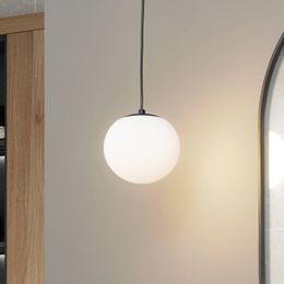 LUCANDE H&auml;ngelampe Bidolo, schwarz, Glas, &Oslash; 15 cm, IP44