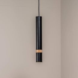 H&auml;ngeleuchte Joker, schwarz/holz, einflammig