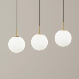 LUCANDE LED-H&auml;ngeleuchte Joran, 3-flammig, wei&szlig;, Glas
