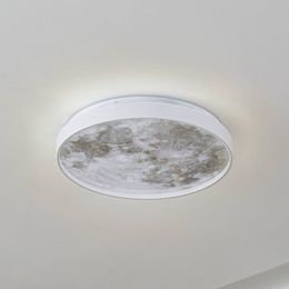 LINDBY LED-Deckenleuchte Lune, Kunststoff, Metall, 38 cm