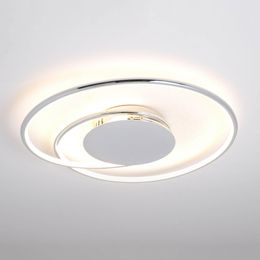 LINDBY LED-Deckenlampe Joline, Ø 46 cm, chromfarben, Metall