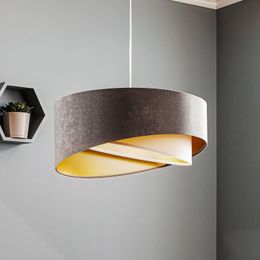 Maco Design Pendellampe Vivien, dreifarbig, grau/wei&szlig;/gold
