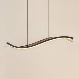 LUCANDE LED-H&auml;ngeleuchte Alevia, schwarz/gold, CCT