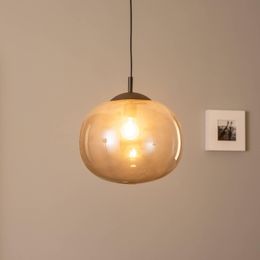 TK Lighting H&auml;ngeleuchte Vibe, Glas grafitgrau-transparent, &Oslash; 35 cm
