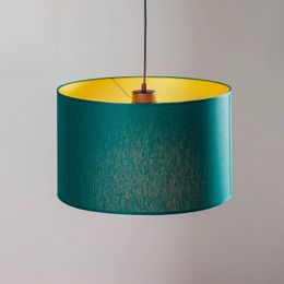 Luminex H&auml;ngelampe Soho zylindrisch 1fl. &Oslash; 40cm gr&uuml;n/gold