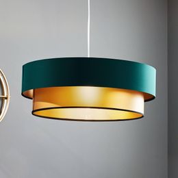 Maco Design H&auml;ngelampe Dorina, gr&uuml;n/gold &Oslash; 60cm