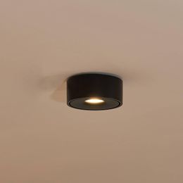 ARCCHIO LED-Deckenlampe Rotari, schwarz, Metall, Ø 12cm