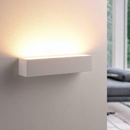 LINDBY Wandleuchte Santino, 35 cm, Gips, G9, bemalbar