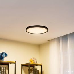 LINDBY Smart LED-Deckenleuchte Pravin, &Oslash; 40 cm, CCT, schwarz