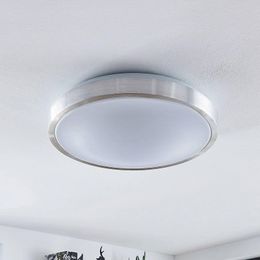 LINDBY LED-Deckenlampe Emelie, &Oslash; 42 cm, alufarben, Metall