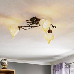 Deckenlampe Quercia 3-flammig creme/bronze/gr&uuml;n