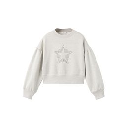 Mango Kids Sweatshirt 'STAR' M&auml;dchen Gr&ouml;&szlig;e 116 graumeliert