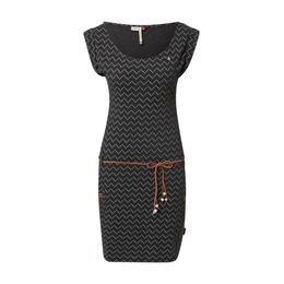 Ragwear Kleid 'Tag Zig Zag' Damen Gr&ouml;&szlig;e 38 graphit / schwarzmeliert