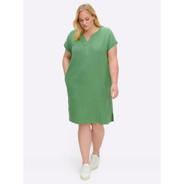 sheego Große Größen Sommerkleid in Musselin-Qualität, apfel, Größe 42 - Damen