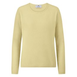 Peter Hahn - Rundhals-Pullover mit 1/1-Arm, gelb, Gr. 40 / M - Kaschmir