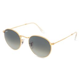 Ray-Ban RB3447 | Unisex-Sonnenbrille | Fassung: Vollrand, Rund, Metall, Gold | Glasfarbe: Grau