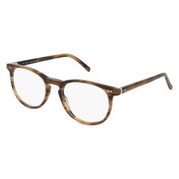 Fielmann LN 049 CL MARLO Brille Unisex | Fassung: Vollrand, Panto, Havanna Gestreift