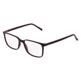 Fielmann JIL 006 CL Brille Herren | Fassung: Vollrand, Quadratisch, Rot Dunkel