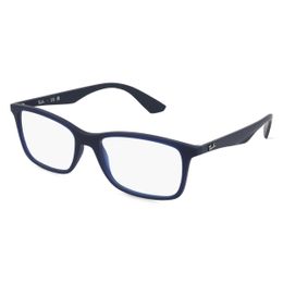 Ray-Ban RX7047 Brille Herren | Fassung: Vollrand, Quadratisch, Blau Transparent