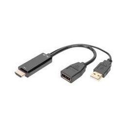 Digitus 4K HDMI auf DisplayPort Adapter schwarz