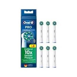 Braun Oral-B Pro Cross Action Aufsteckb&uuml;rsten 6er-Pack wei&szlig;