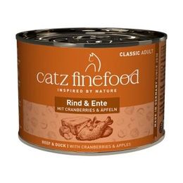 Catz Finefood Nassfutter Katze Classic Adult Rind und Ente 12x200 g