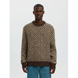 Selected Pullover Herren Gr&ouml;&szlig;e L beige / schoko