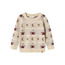 Lil'atelier Pullover Jungen Gr&ouml;&szlig;e 110 elfenbein / braun / rostrot