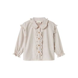 Lil'atelier Bluse M&auml;dchen Gr&ouml;&szlig;e 110 sand / weinrot