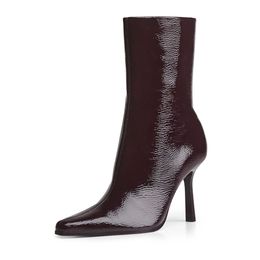 Bershka Stiefelette Damen Gr&ouml;&szlig;e 40 burgunder Winterschuhe