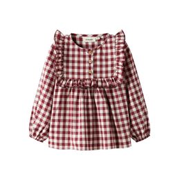Lil'atelier Shirt M&auml;dchen Gr&ouml;&szlig;e 98 rot / wei&szlig;
