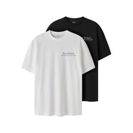 Two Soon T-Shirt Herren Gr&ouml;&szlig;e XL schwarz / wei&szlig;