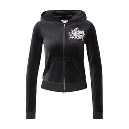 Juicy Couture Sweatjacke 'WRAP YOU UP' Damen Gr&ouml;&szlig;e XS fuchsia / schwarz / silber