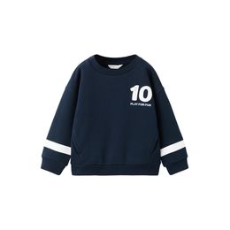 Mango Kids Sweatshirt 'DSOCCER' Jungen Gr&ouml;&szlig;e 104/110 navy / wei&szlig;