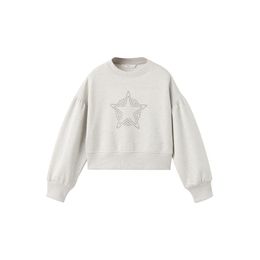 Mango Kids Sweatshirt 'STAR' M&auml;dchen Gr&ouml;&szlig;e 116 graumeliert