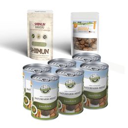 Bellfor Senior-Hundefutter-Set: Nassfutter f&uuml;r &auml;ltere Hunde Naturfarm-Men&uuml; + Shiimun Immun Pulver + Gelenke & Knochen Complete-Snack