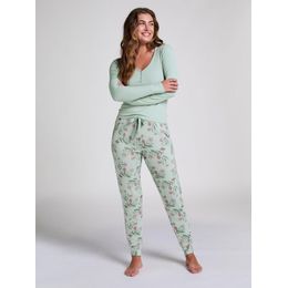 Hunkem&ouml;ller Hunkem&ouml;ller Pyjama-Hose in Mint - 64% | Gr&ouml;&szlig;e XL | Damen-loungewear