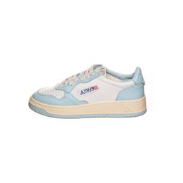 AUTRY Leder-Sneakers "Medalist" in Wei&szlig;/ Hellblau - 35% | Gr&ouml;&szlig;e 36 | Damen-sneakers