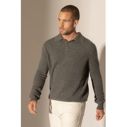 Perfect Cashmere Kaschmir-Poloshirt "Spencer" in Grau - 60% | Gr&ouml;&szlig;e XL | Herren-plussize